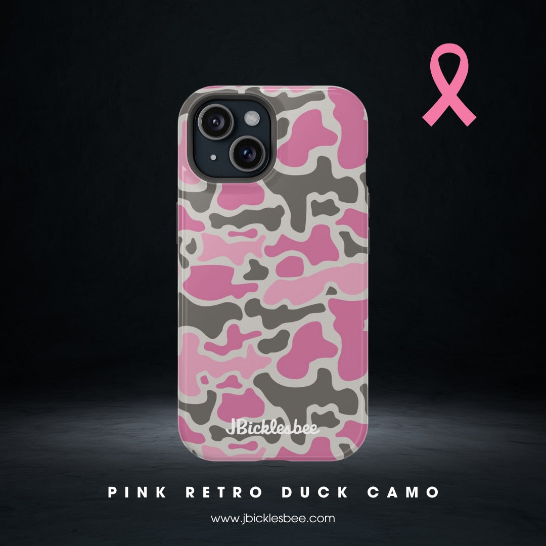 Pink Retro Duck Camo iPhone Tough Case | JBicklesbee
