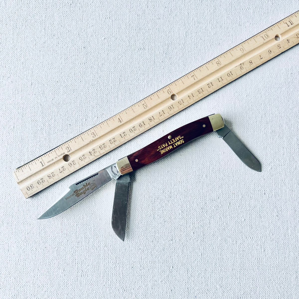 Vintage USA-Made Frontier Double Eagle 4435 3 Blade Pocket knife ...