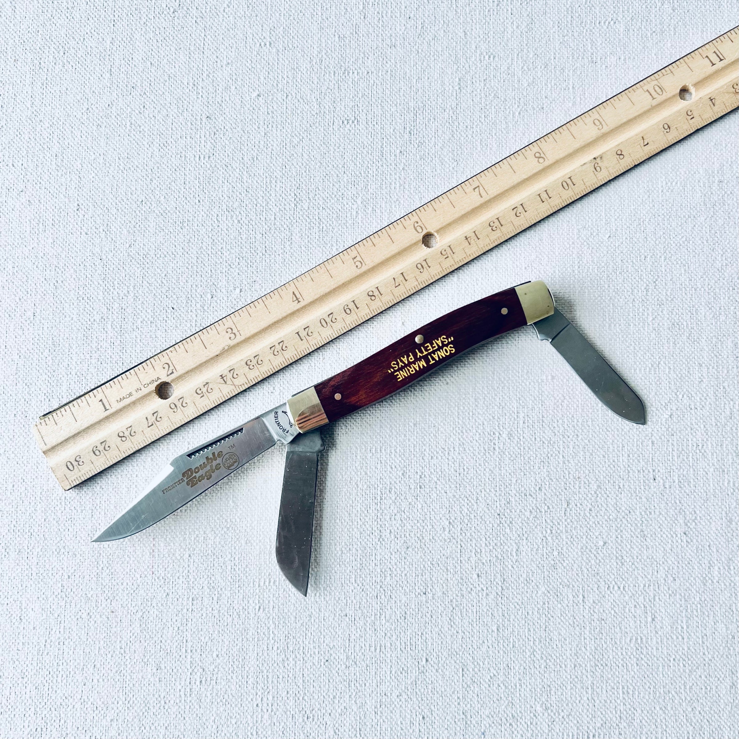 Vintage USA-Made Frontier Double Eagle 4435 3 Blade Pocket knife ...