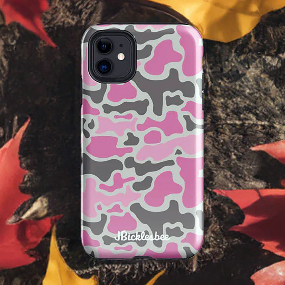 Pink Retro Duck Camo Pixel Tough Case | JBicklesbee