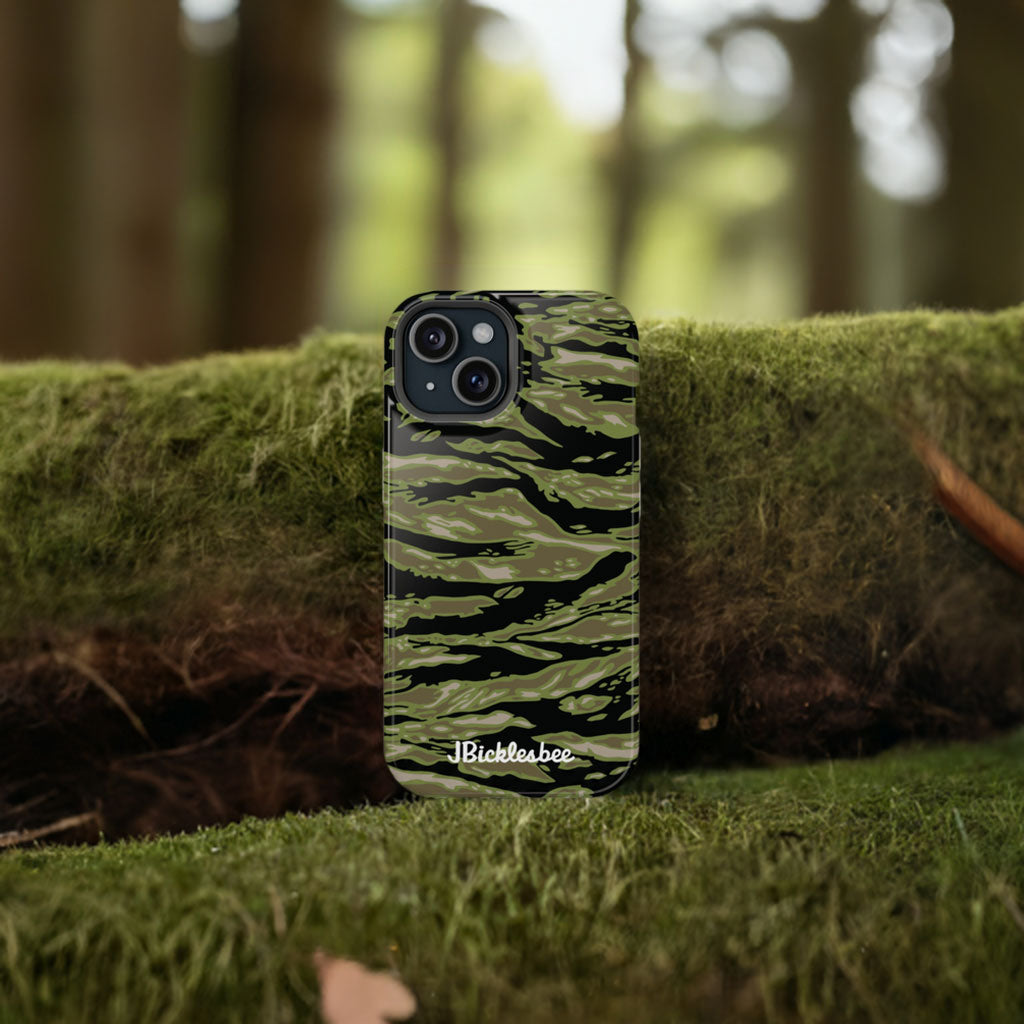 Retro Woodland Camo Tiger Stripe MagSafe iPhone Case | JBicklesbee