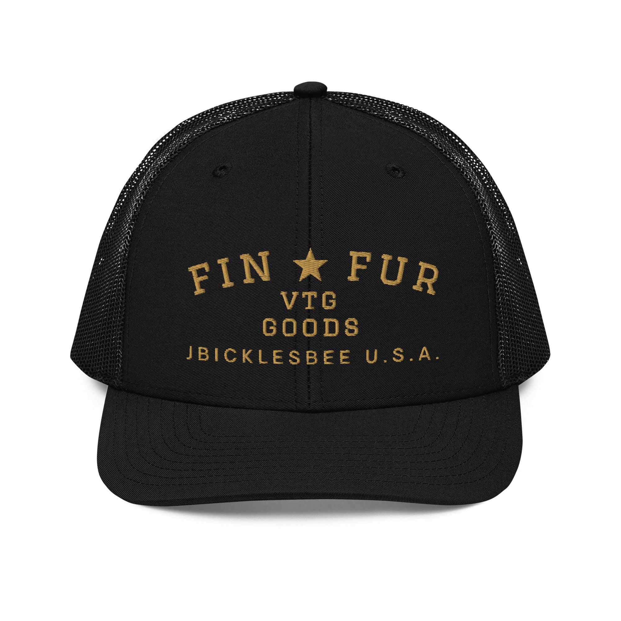 Fin & Fur Black and Gold Hunting and Fishing Hat | JBicklesbee