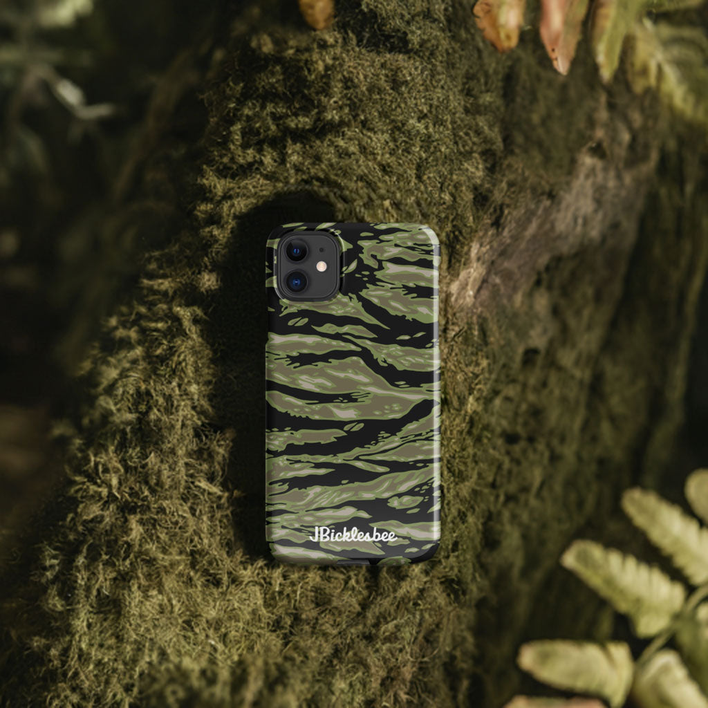 Retro Woodland Camo Tiger Stripe iPhone Tough Case | JBicklesbee