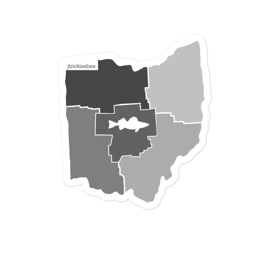 Fish the 5 DNR Regions Ohio Sticker | JBicklesbee